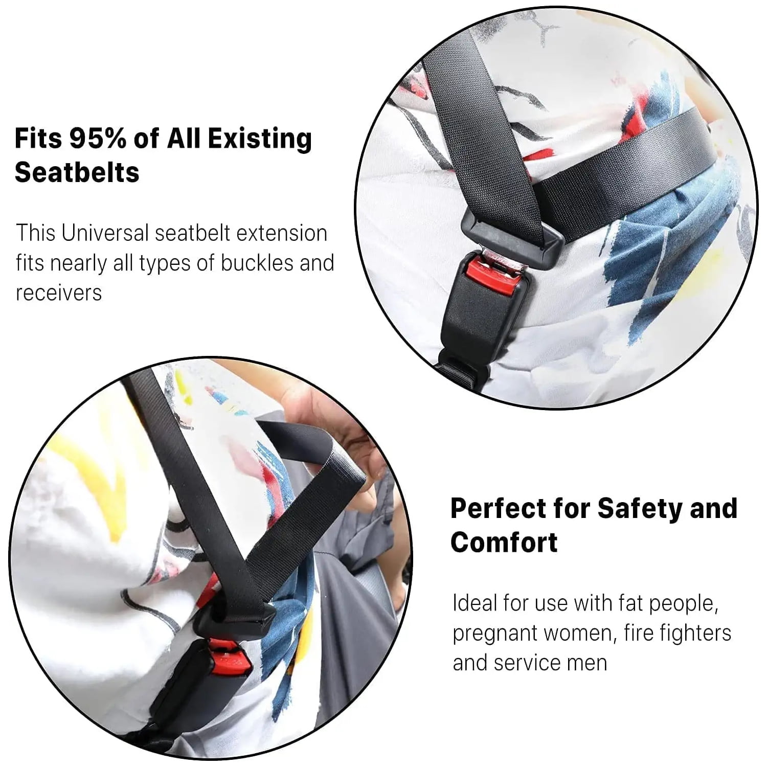 2 Pcs Shoulder Pads Extend Cover Extension, Seat Belt Extenders up to ...