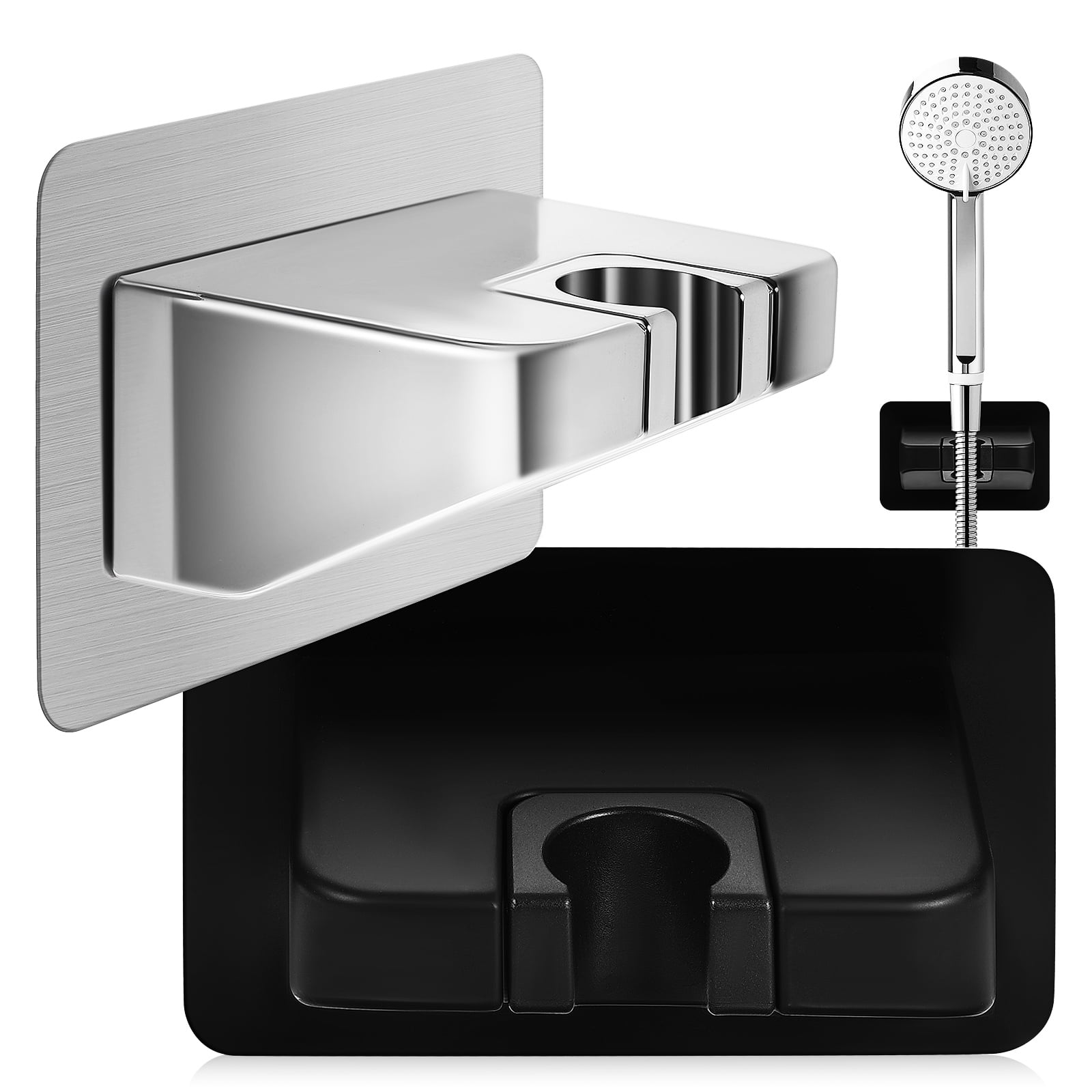 2 Pcs Shower Bracket Adhesive Racks Holder for Wall Wand Binder ...