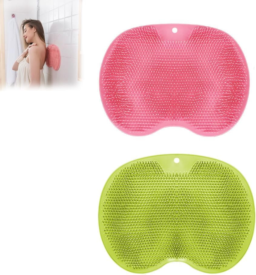 2 Pcs Shower Foot and Back Scrubber Massage Pad, Foot Scrubber for ...