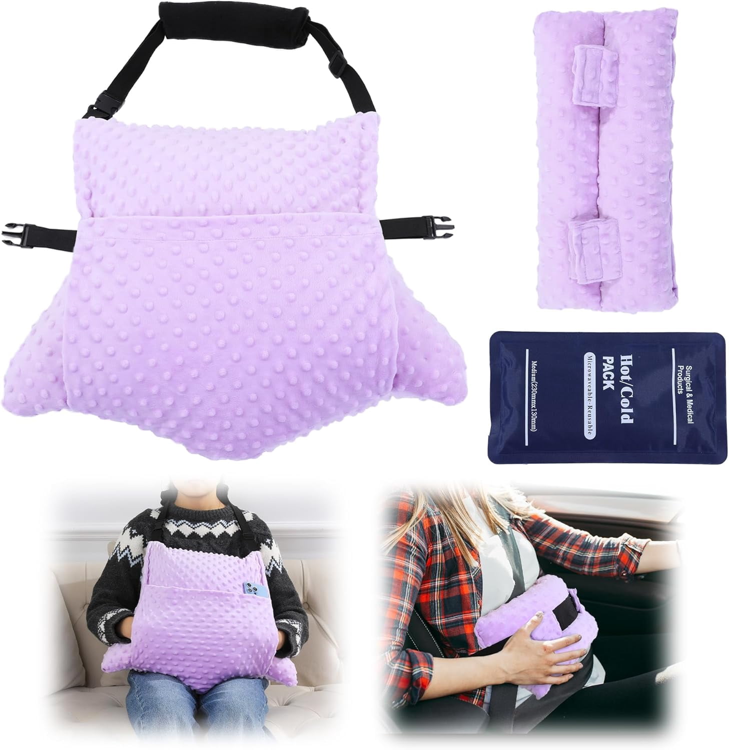 2 Pcs Shredded Memory Foam Hysterectomy Pillow Set for Abdominal ...