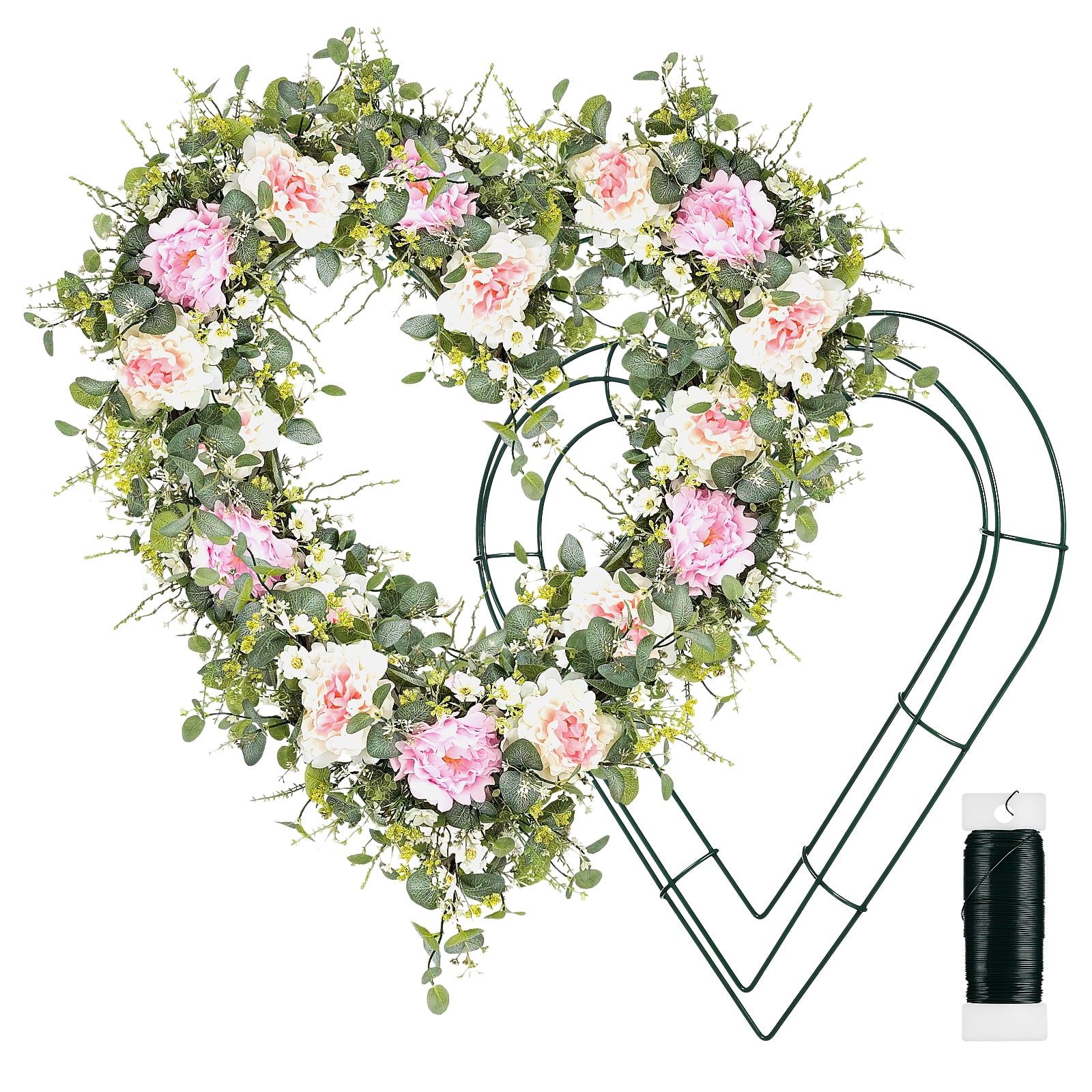 2 Pcs Signs Garland Hoop Unique Wreath Design 32.00X30.00X1.60CM Green ...