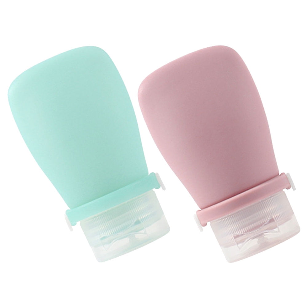 2 Pcs Silica Gel Bottle Silicone Travel Bottles for Toiletries Shampoo ...