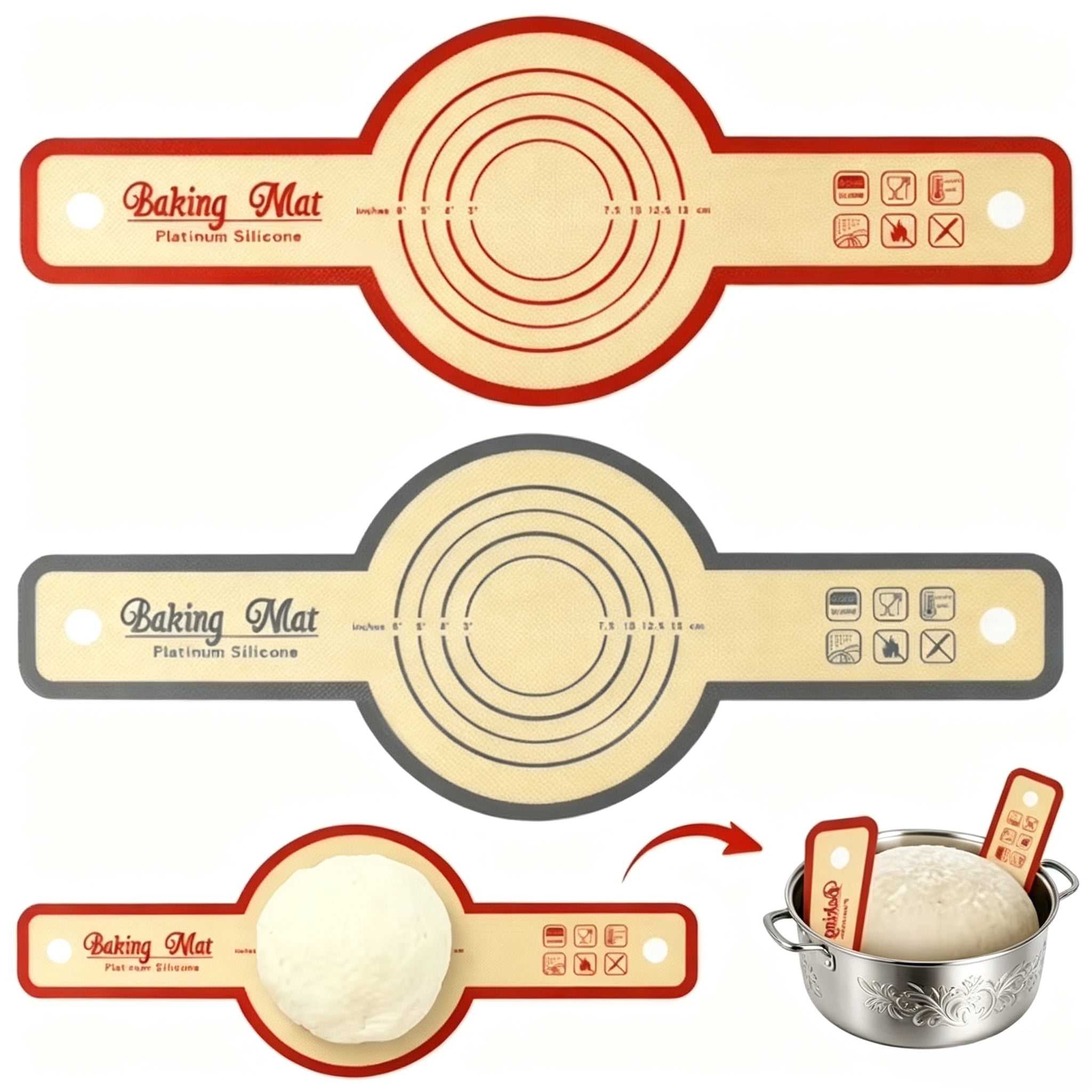 2 Pcs Silicone Bread Sling for Dutch Oven, Non Stick Bread Making ...