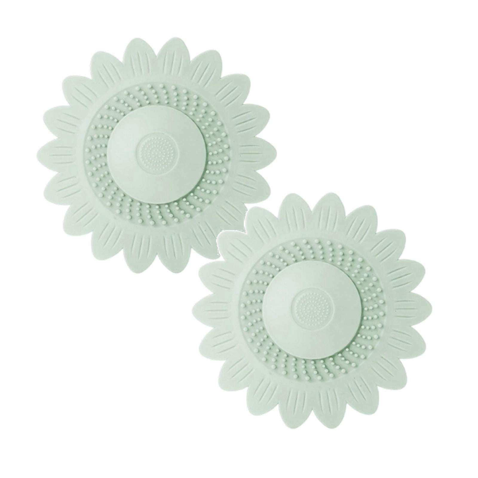 2 Pcs Silicone Hair Catcher for Shower Drains, Flower Shaped Bathtub ...