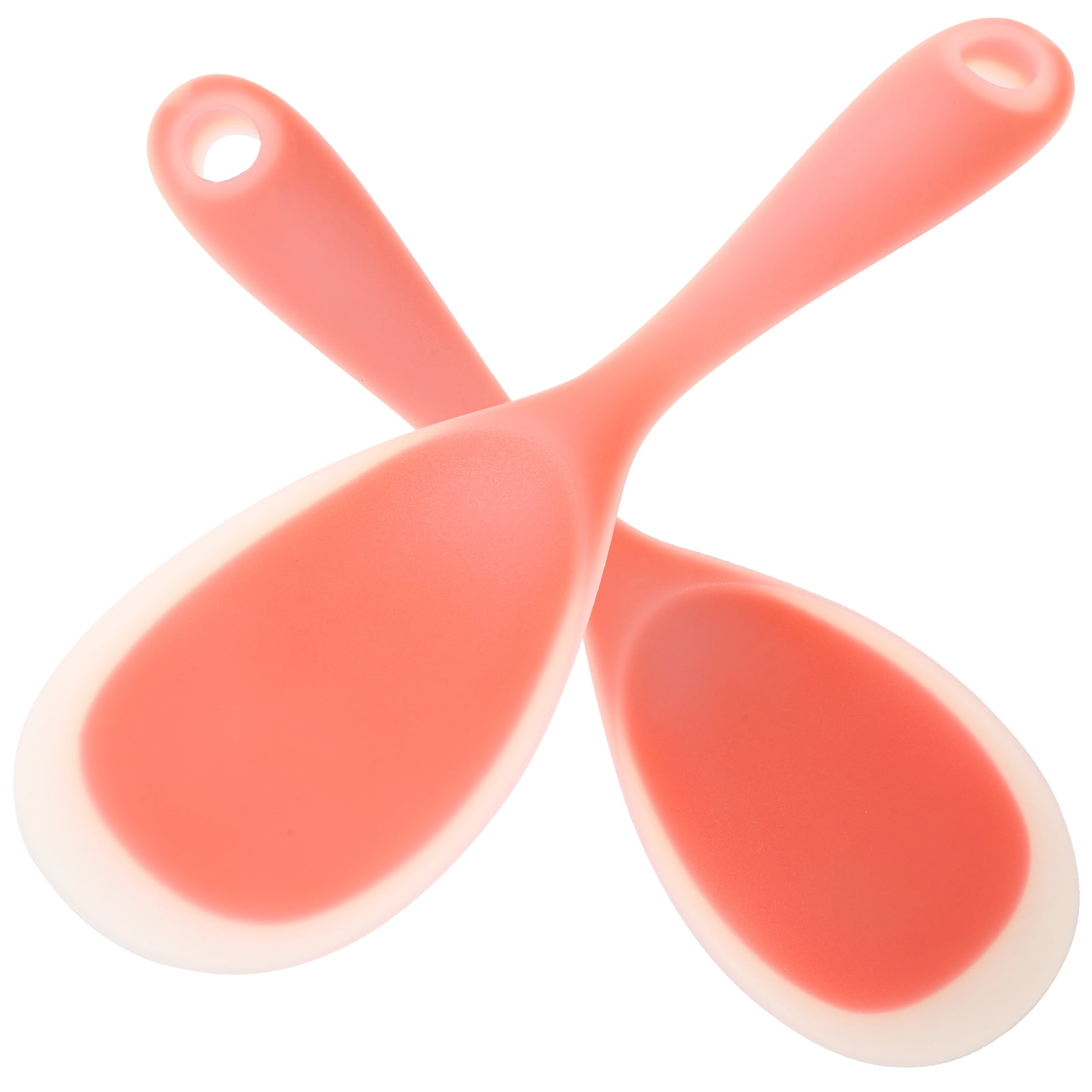 2 Pcs Silicone Rice Spoon Compact Household Paddle Spoons Dispenser ...