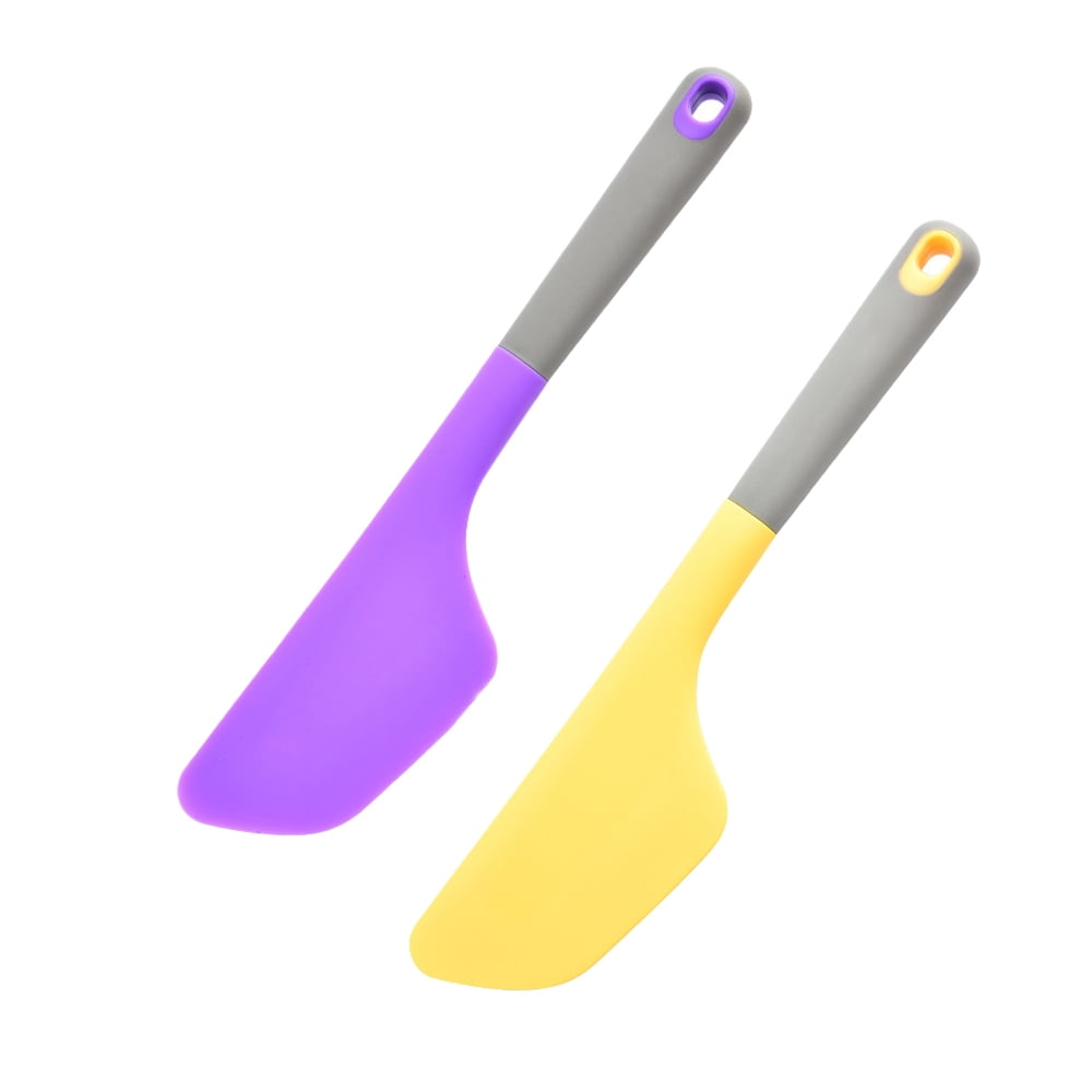 2 Pcs Silicone Short Spatula,Non-Stick Heat Resistant Cake Cream ...