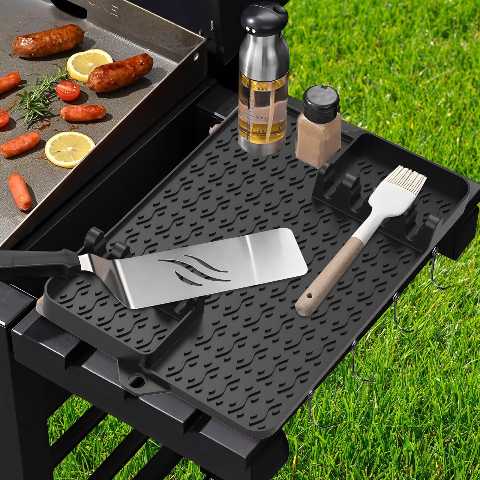 2 Pcs Silicone Spatula Mat,Large Size Silicone Side Shelf Griddle Tools ...