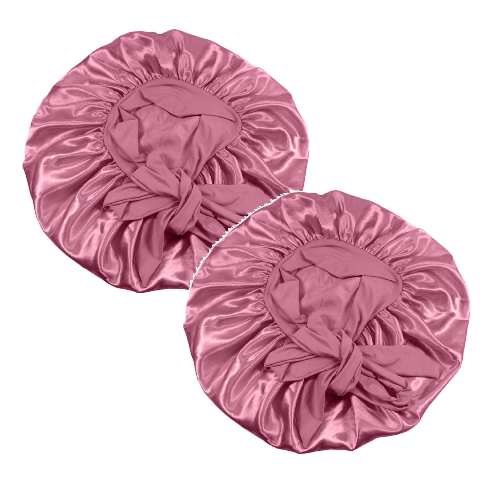2 Pcs Silk Sleep Bonnet, Satin Hair Wrap for Curly Natural Hair, Soft ...