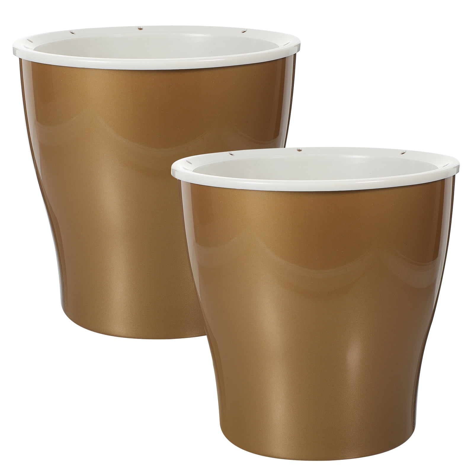 2 Pcs Silver Flower Pots Indoor Self Watering Planter - Walmart.com