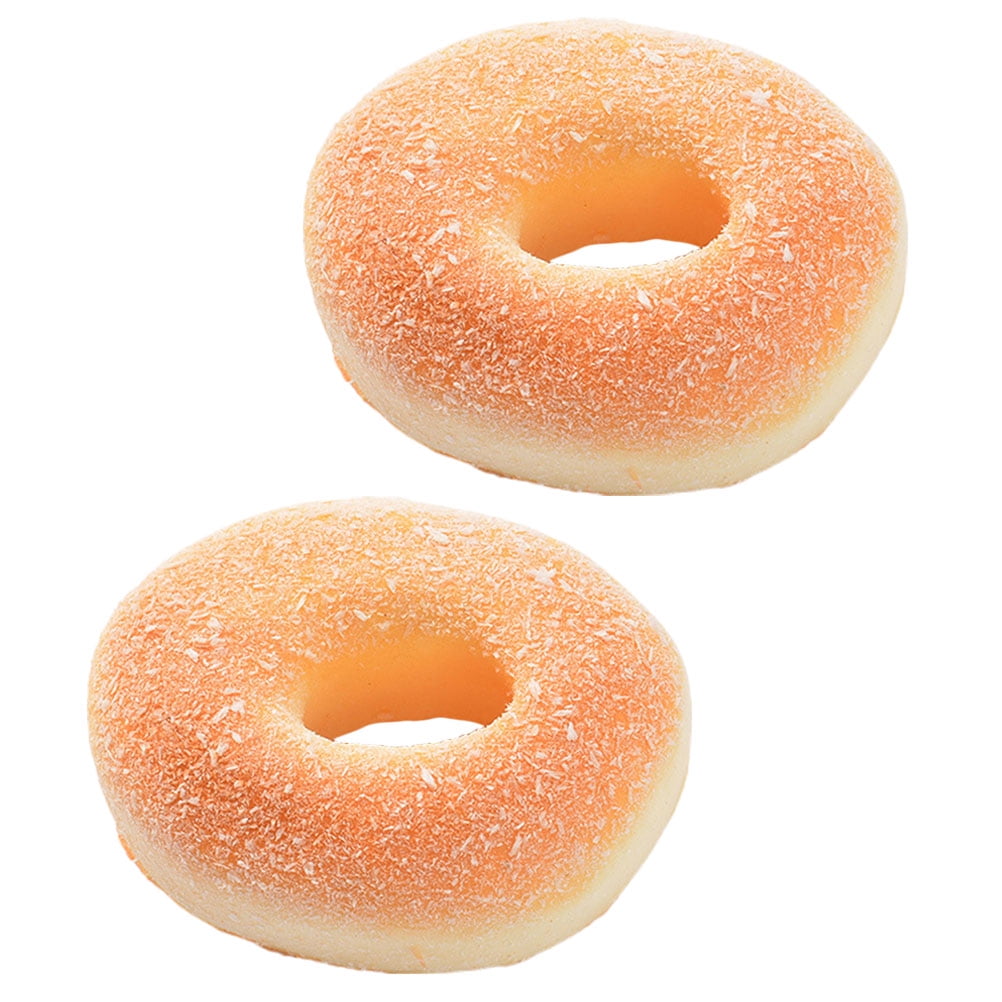 2 Pcs Simulated Bread Toys Photo Prop Simulation Donuts Fake Doughnut ...