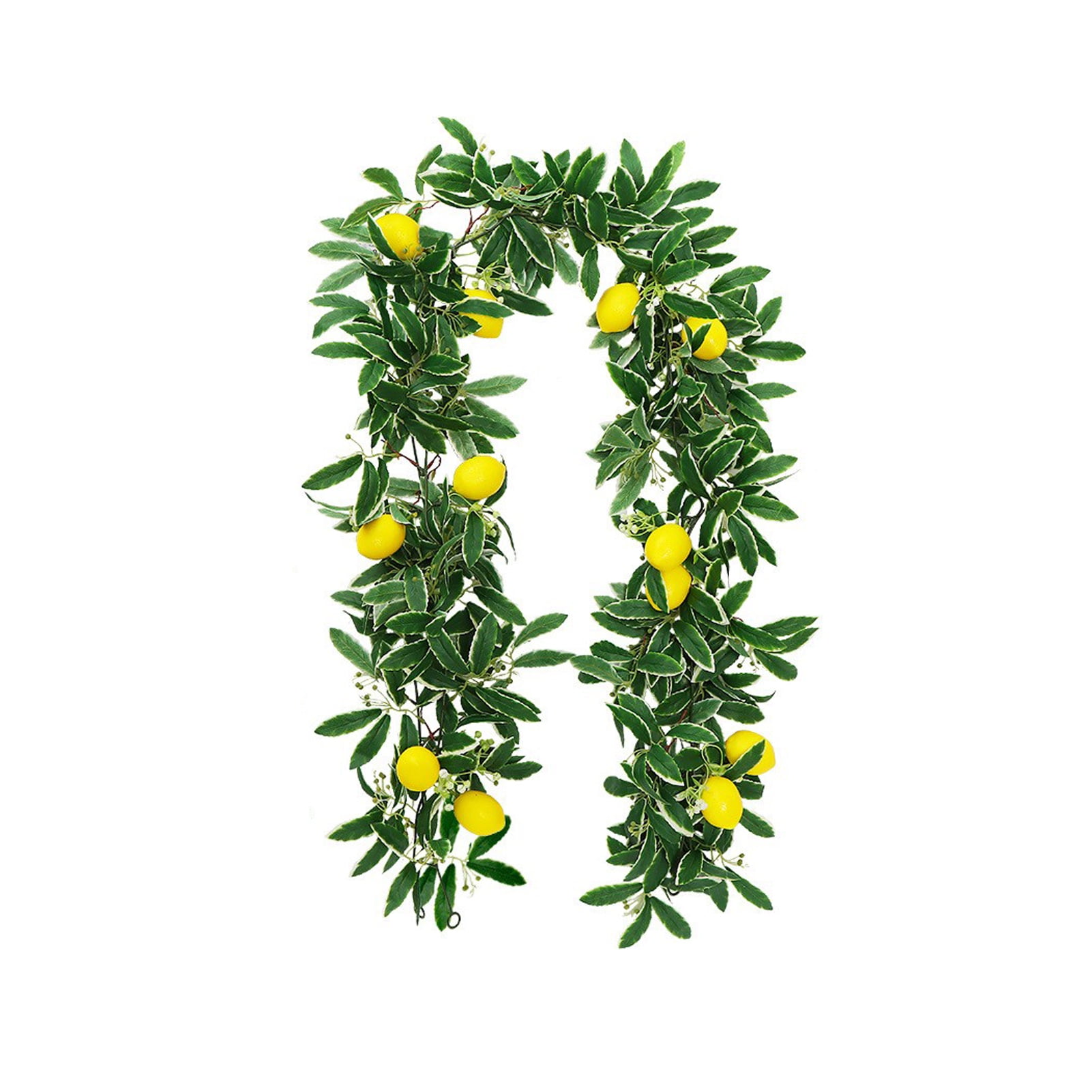 2 Pcs Simulated Lemon Vine Lemon Encrypted Green Plants Wall Hanging ...