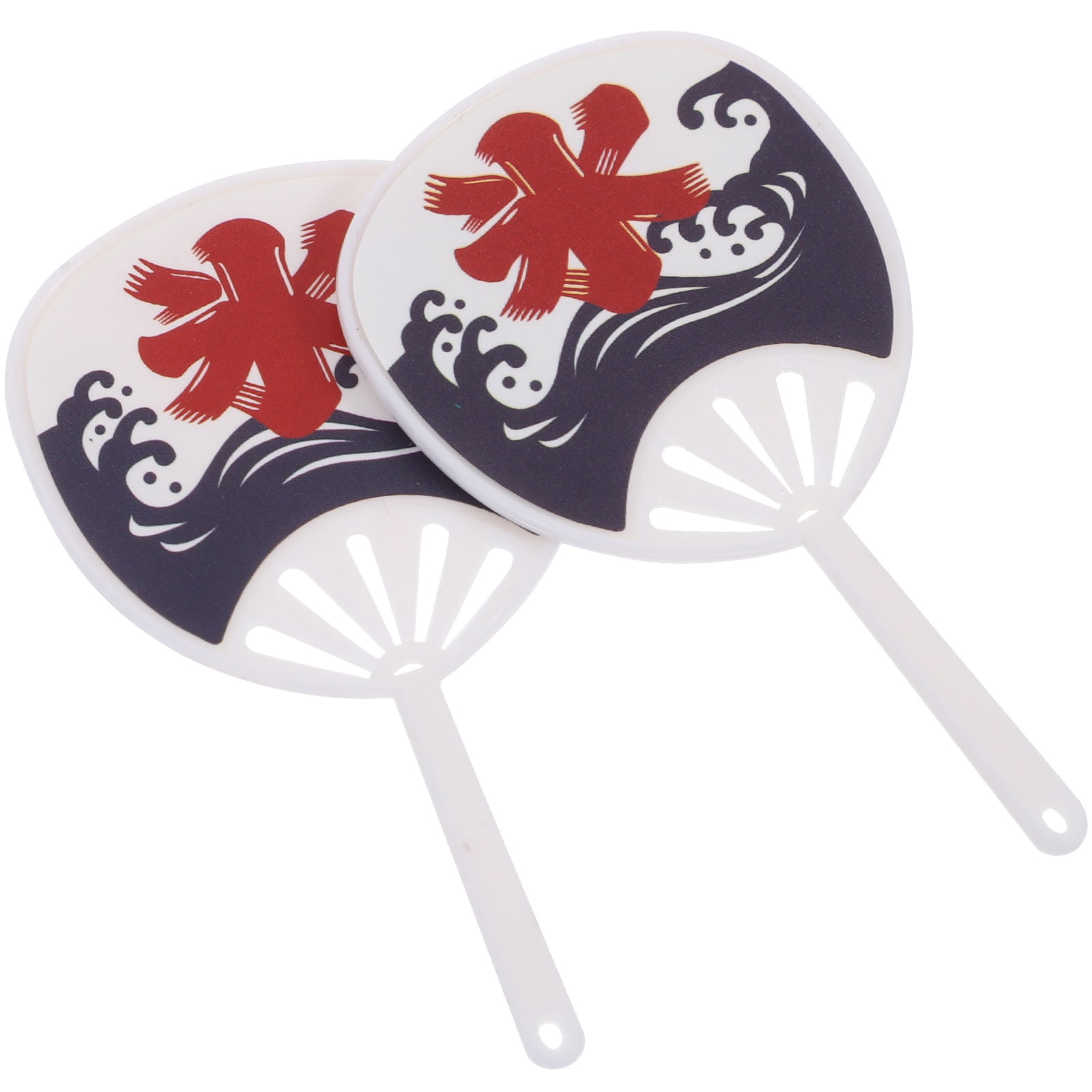 2 Pcs Simulated Mini Fan Models Toys Desktop Minihouse Japanese Fan ...