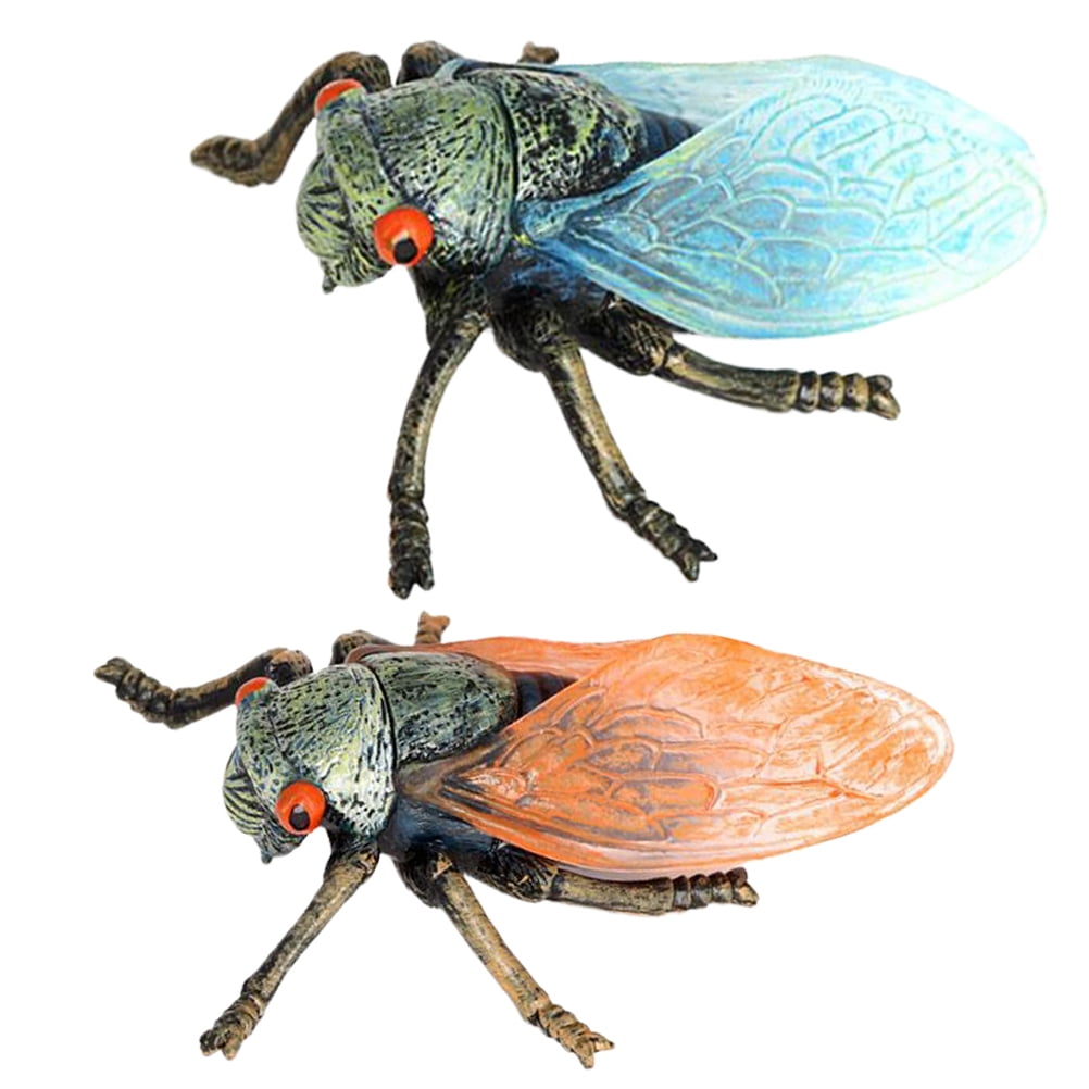 2 Pcs Simulation Cicadas Figurine Realistic Models - Walmart.com