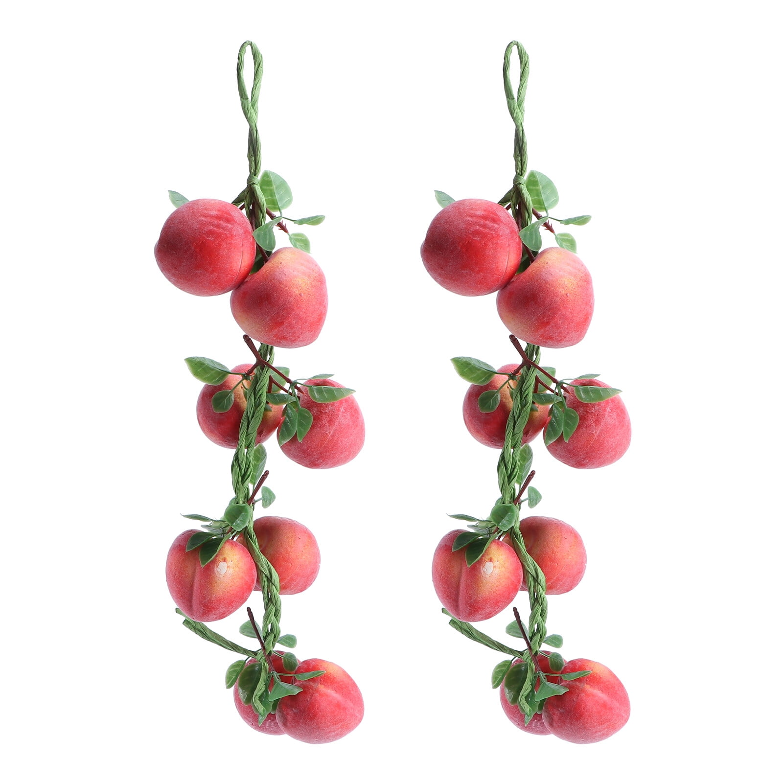 2 Pcs Simulation Peach Hanging String Lifelike Design Easy to Decorate ...