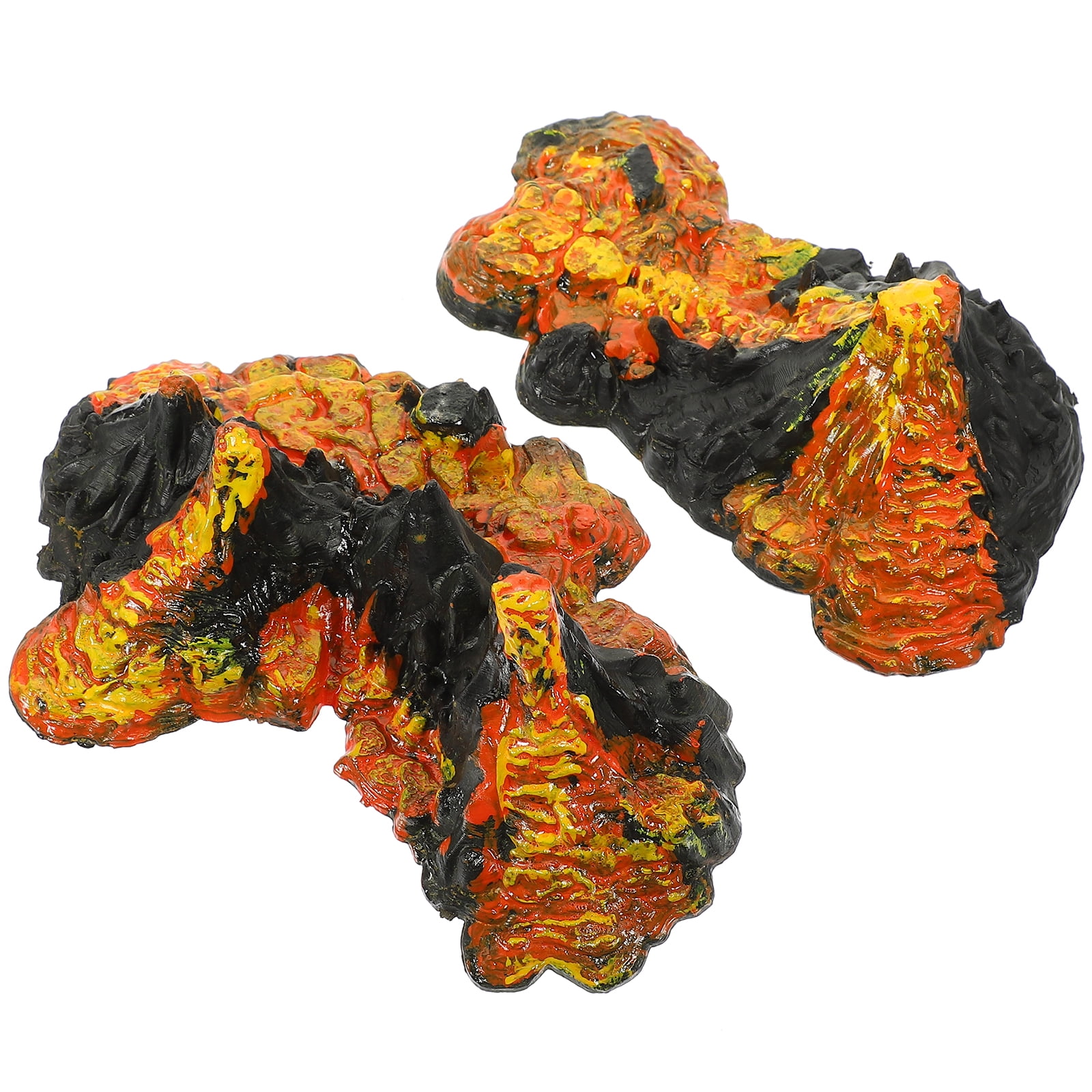 2 Pcs Simulation Volcano Adornments Artificial Model Erupting Shaker ...