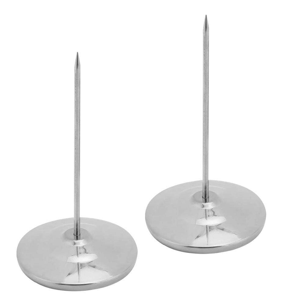 2 Pcs Single Socket Receipt Spike Movable Note Holder Paper Spike Menu ...