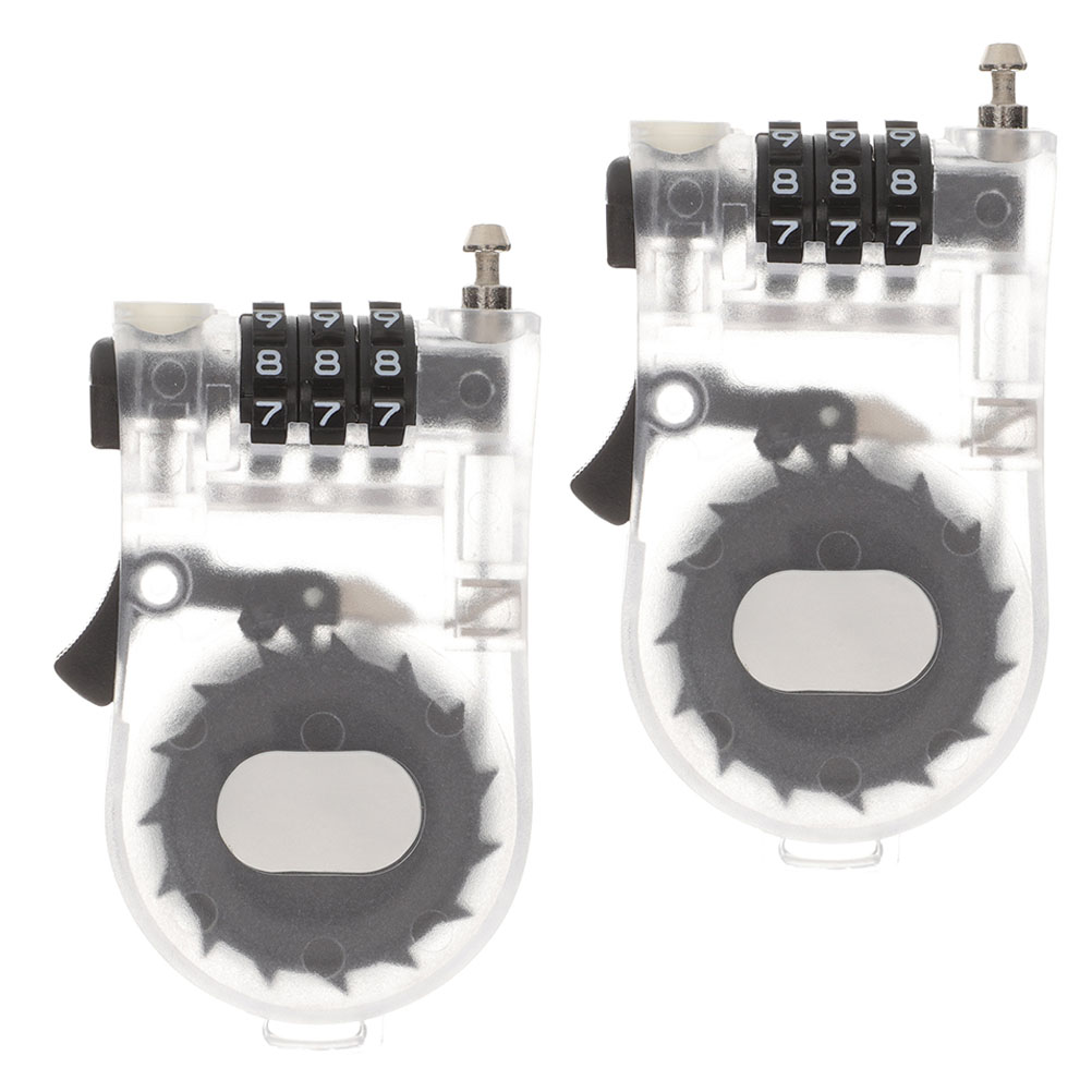 2 Pcs Ski Cable Lock Retractable Snowboard Security - Walmart.com