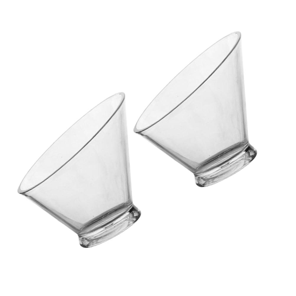 2 Pcs Slanted Vegetable Bowl Salad Kitchen Food Containers Clear Ice ...