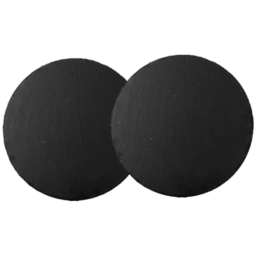 MERRYHAPY Black Round Dinner Plates, , Easy to Clean, Home Use 2Pcs ...