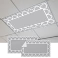 2 Pcs Slate Gray Fluorescent Light Covers Geometric Morocco Printed ...