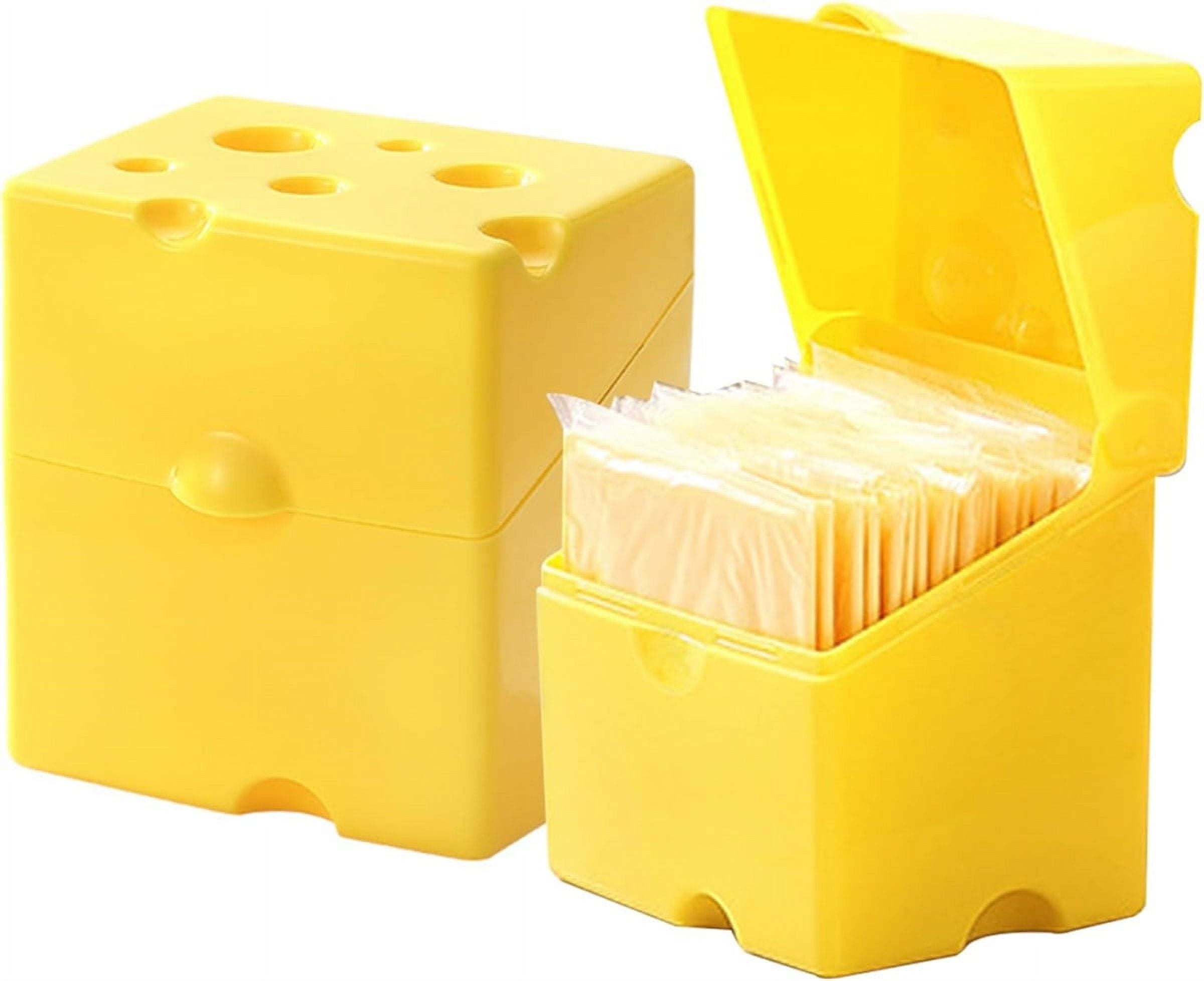 2 Pcs Sliced Cheese Storage Container GIXUSIL BPA Free Butter Block ...