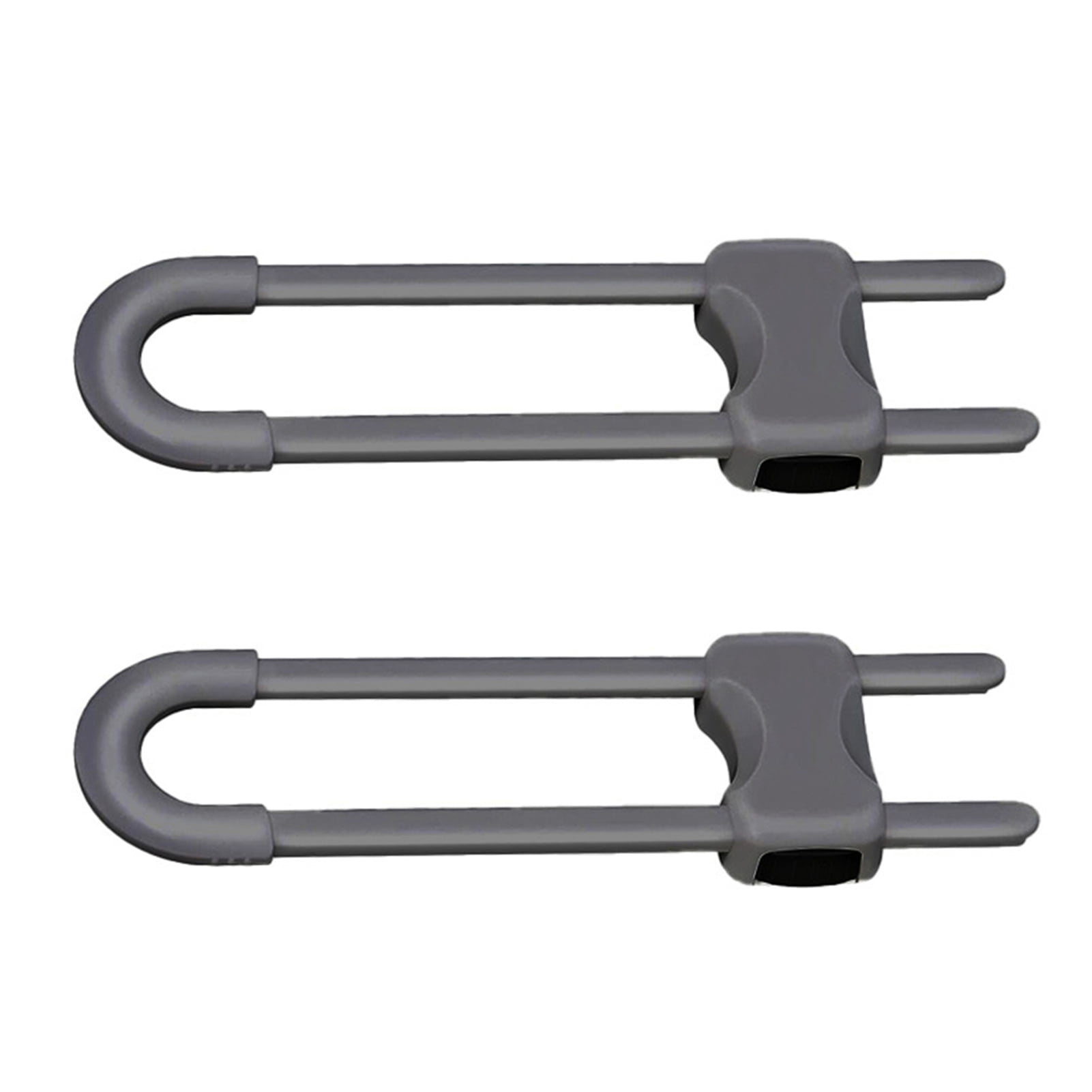 2 Pcs Sliding Cabinet Locks Baby Proofing Adjustable U-Shaped Safety ...