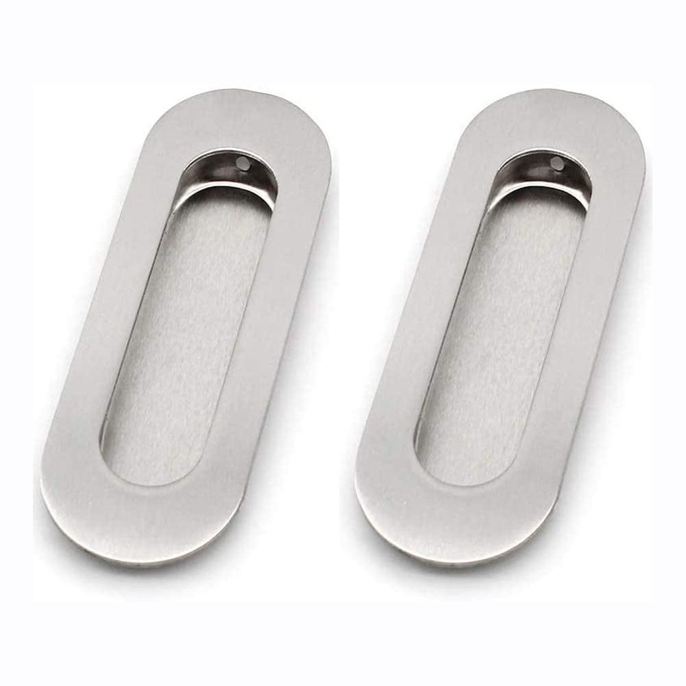 2 Pcs Sliding Door Handle Embedded Concealed Door Knobs Stainless Steel ...