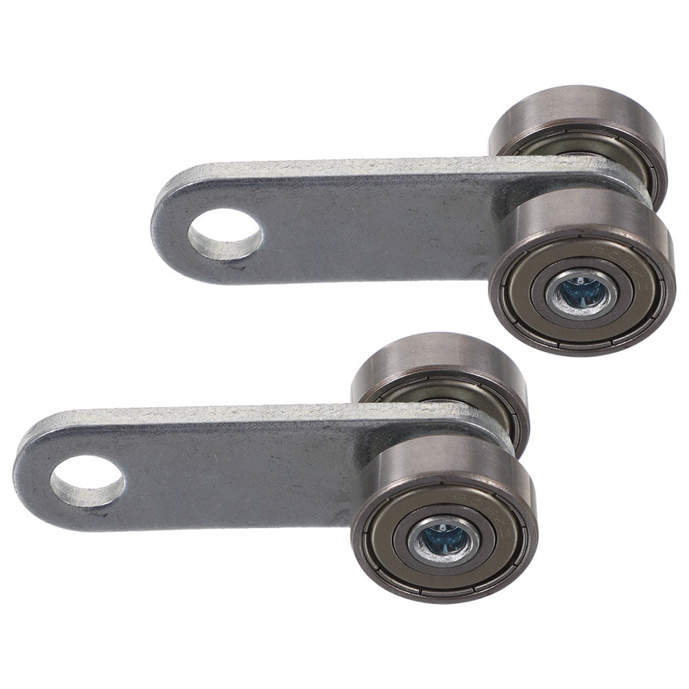 STRANDCHIC 2Pcs Silver Steel Double Wheel Trolley Assembly for Sliding ...