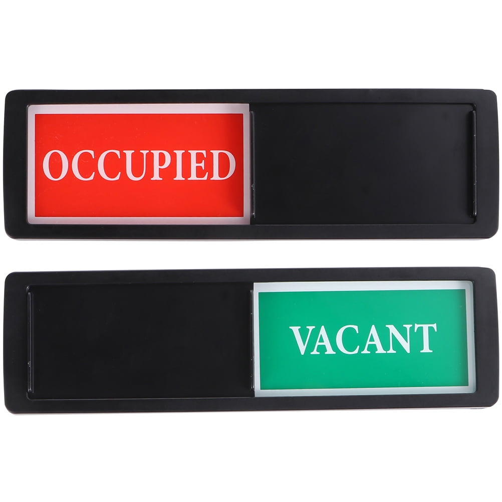 2 Pcs Sliding Sign Poster Occupied Sticker Door Doors Office - Walmart.com