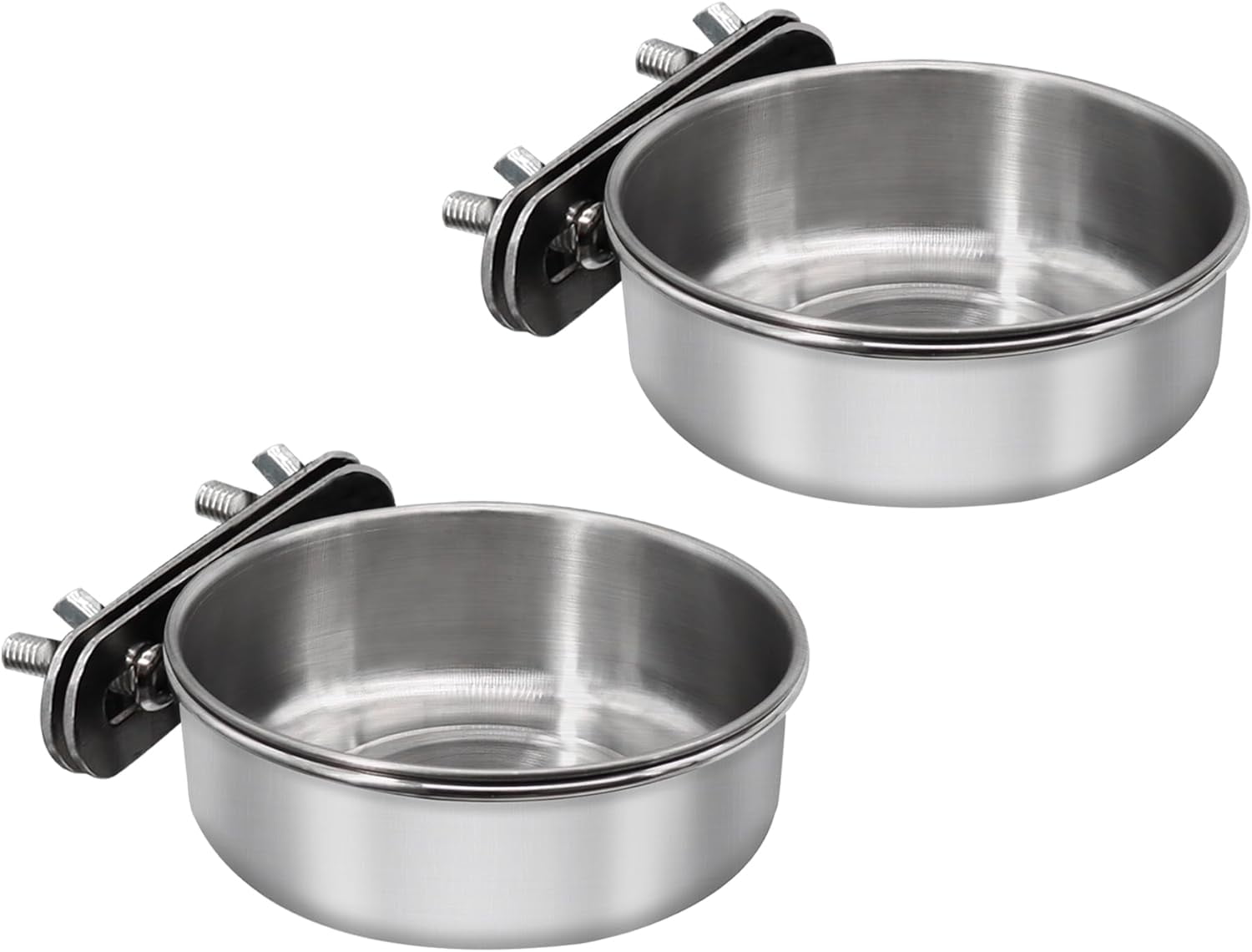 2 Pcs Small Bird Feeding Dish Cups, Parrot Food Bowl Cage with Clamp ...