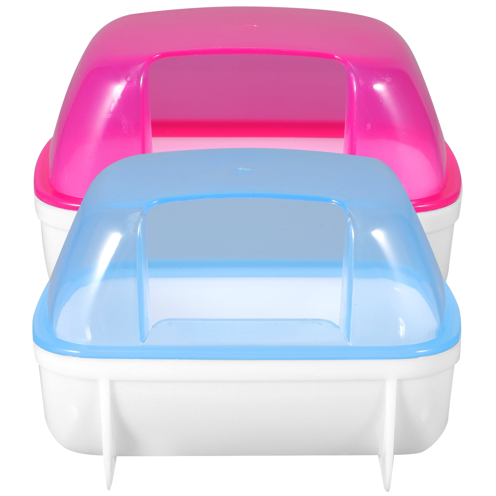 2 Pcs Small Pet Sand Bath Container for Hamster Chinchilla House in ...