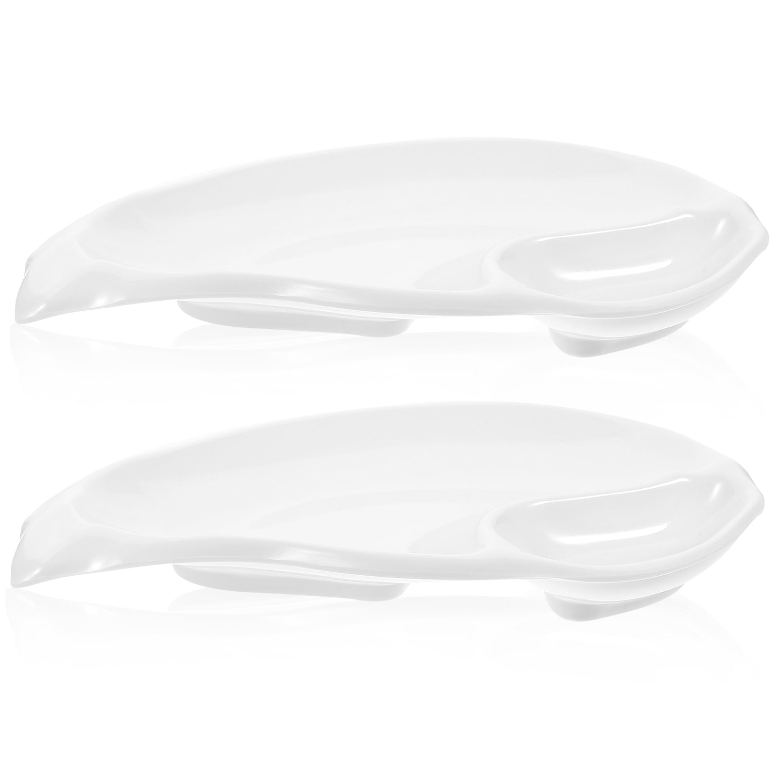 Raindrops White Melamine French Fries Dipping Plate for Home Use with ...