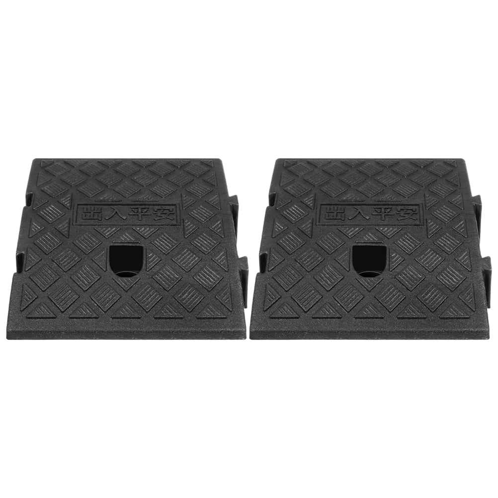 2 Pcs Small Ramp for Stairs Doorway Ramps Wheelchairs Car Black ...