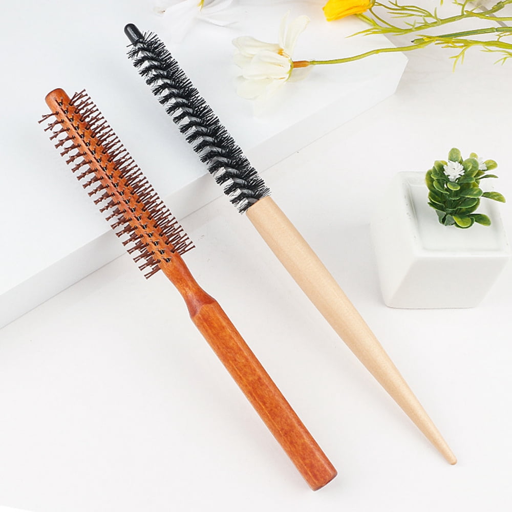 2 Pcs Small Round Hair Brush Mini Round Brush Roller Quiff Hair Combs ...