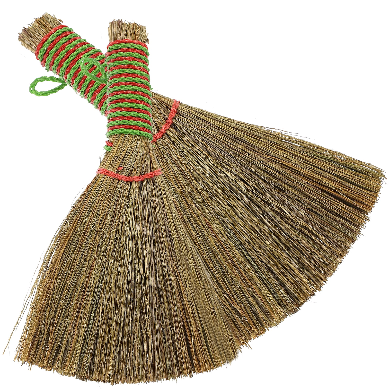 2 Pcs Small Whisk Broom Short Handle Broomstick Sweeping Child Office ...