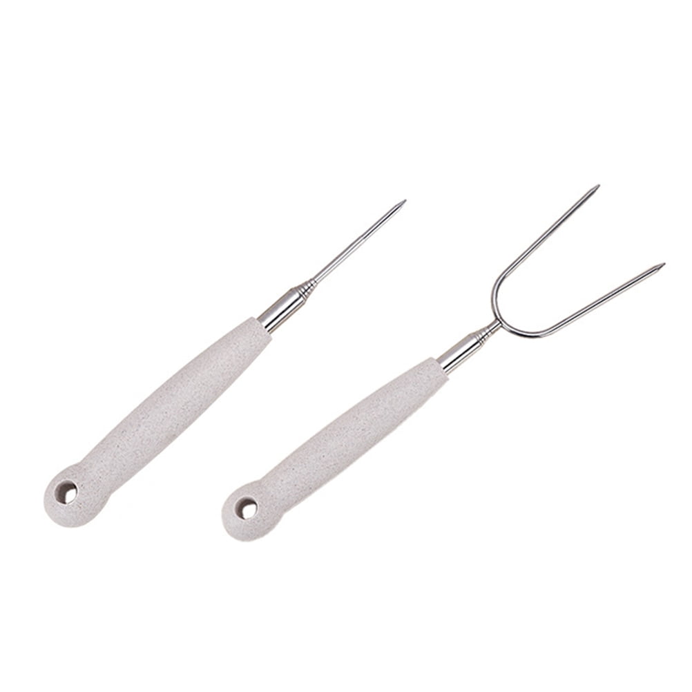 2 Pcs Stainless Steel Forks Smash Burger Press Barbecue Grill Silver ...