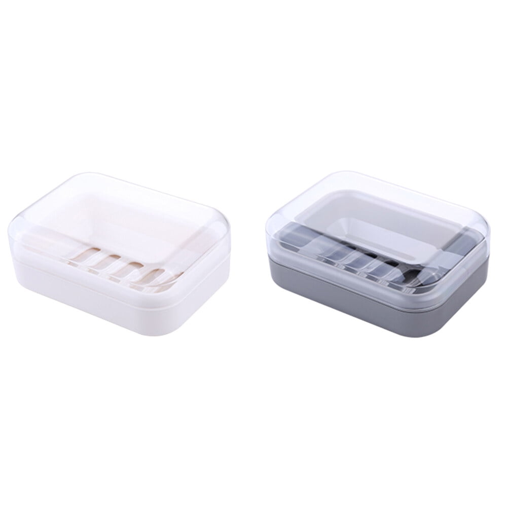 Clispeed 2Pcs Waterproof Soap Box with Lid Leak Proof Soap Holder for ...