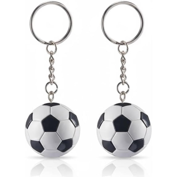 2 Pcs Soccer Ball Keychain Sport Ball Theme Key Chains for Backpack ...