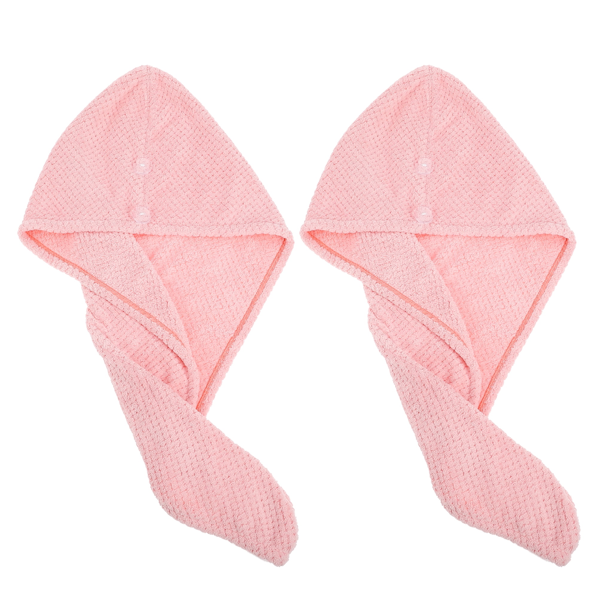 2 Pcs Soft Hair Towel Wrap Drying Cap Coral Fleece for Wet Long Hair ...