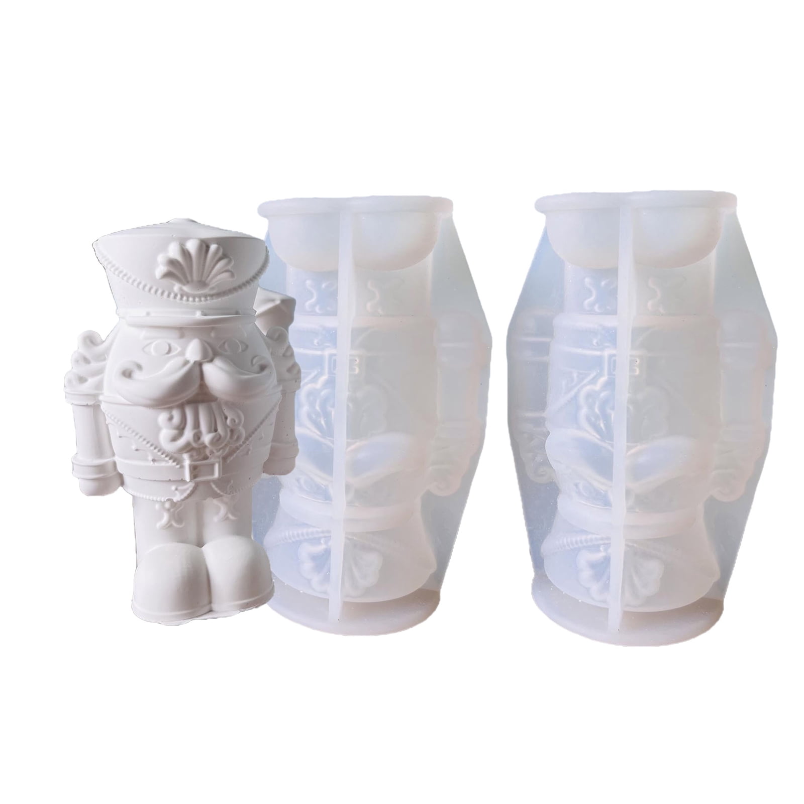 2 Pcs Soldier Figurines Silicone Molds Plasters Molds Castings Molds ...