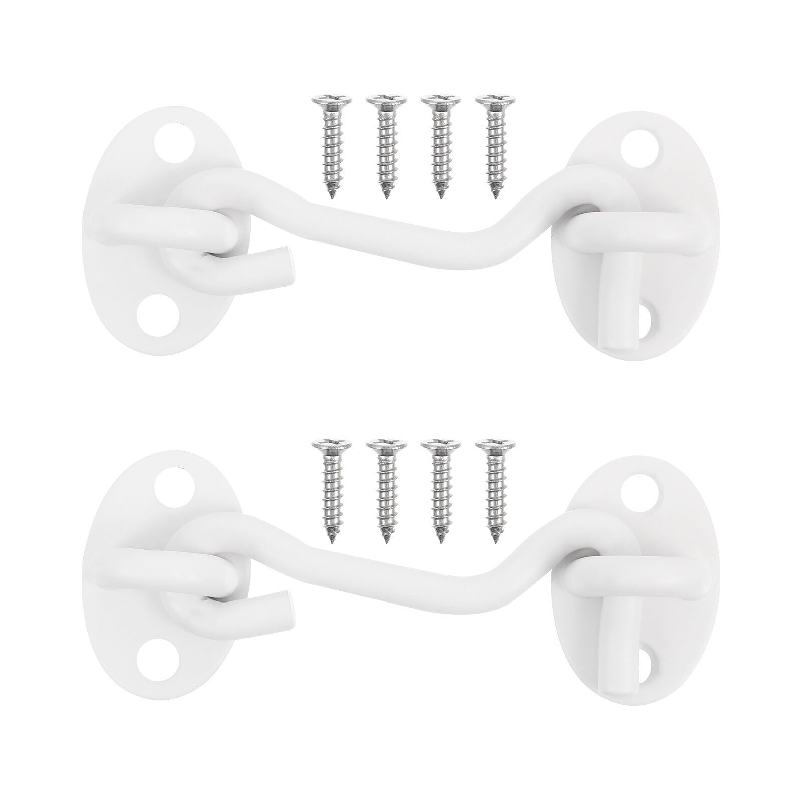 2 Pcs Solid Thicken Stainless Steel Cabin Hooks Eye Latch Swivel Window ...