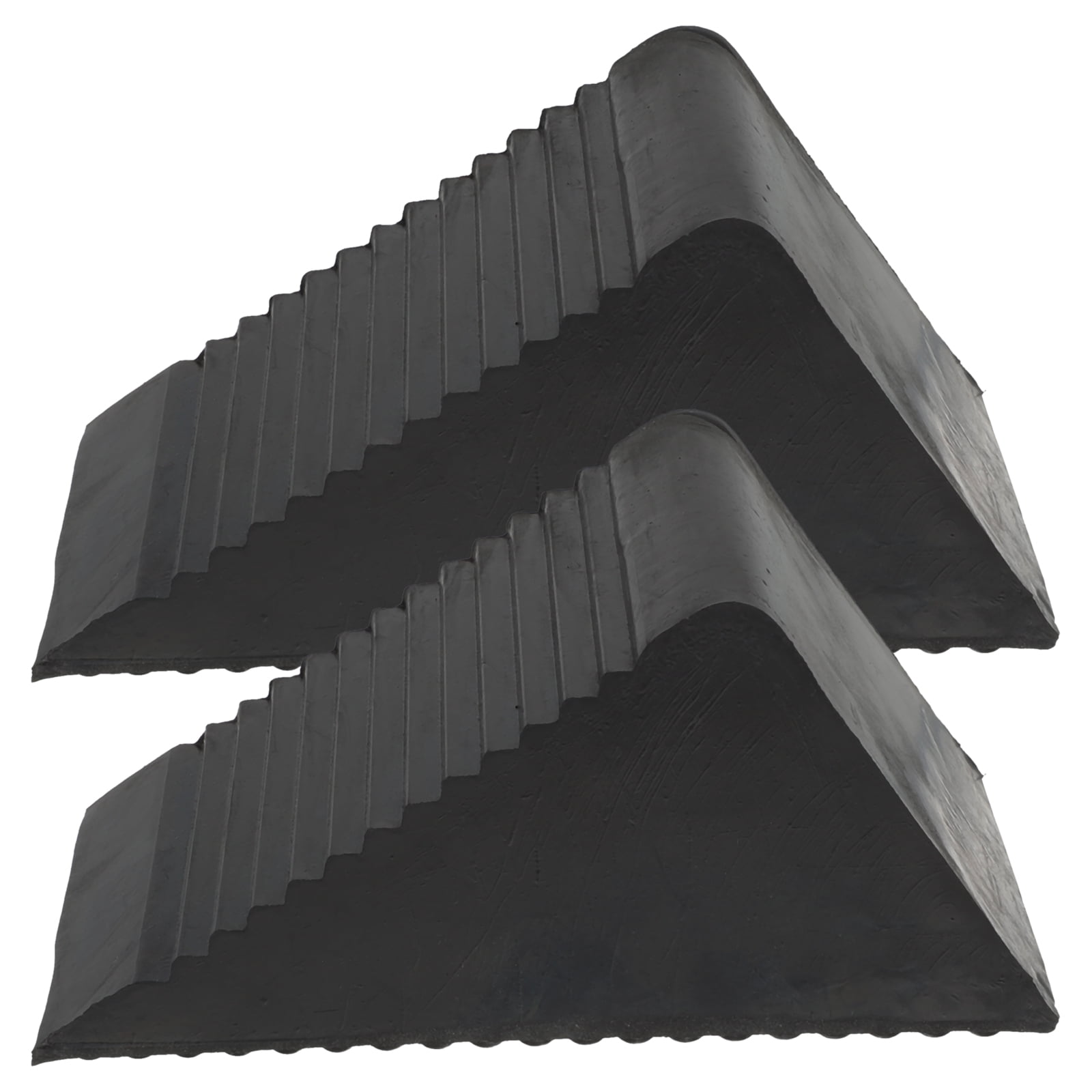 2 Pcs Solid Wheel Chock Professional Stopper Track Motorcycle Trailer ...