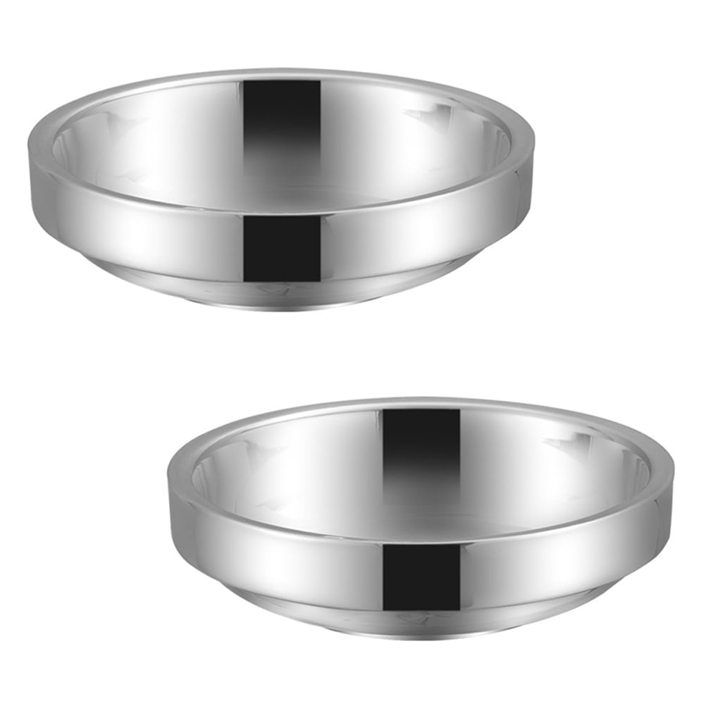 2 Pcs Soy Container Dish Korean Seasoning Plate Stainless Steel ...