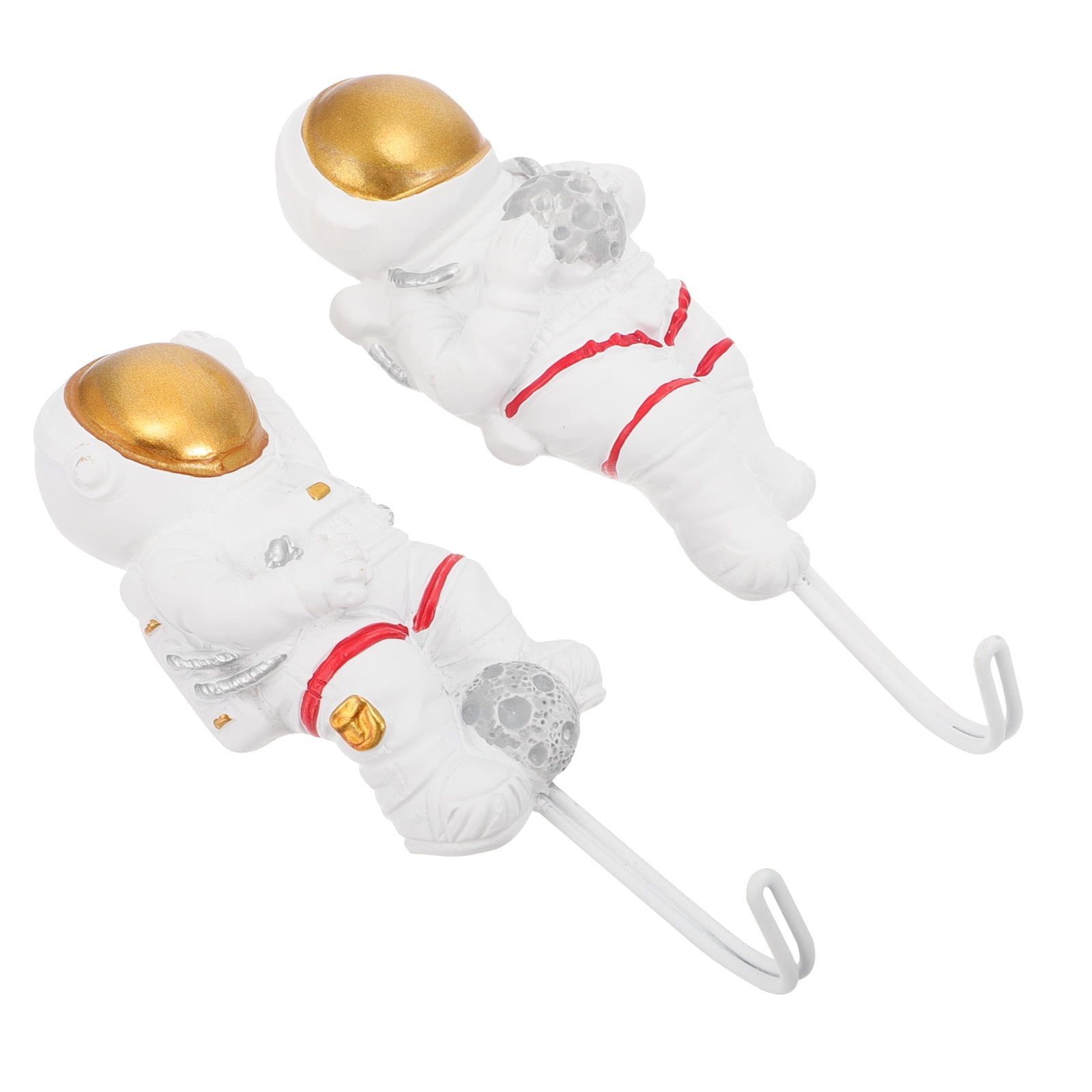 2 Pcs Space Themed Hooks Astronaut up Peel and Stick Sticky Child ...