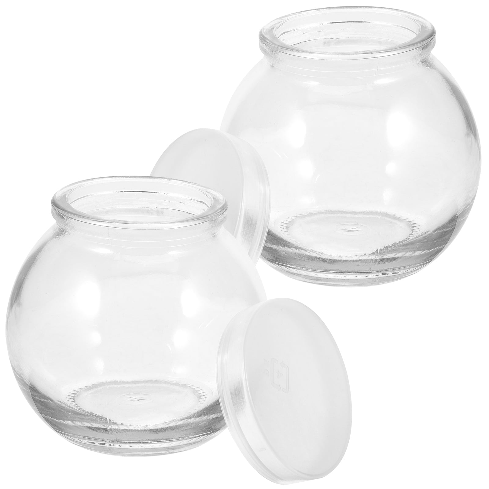 BRIGHTFUFU Transparent Glass Containers For Refrigeration General Users ...