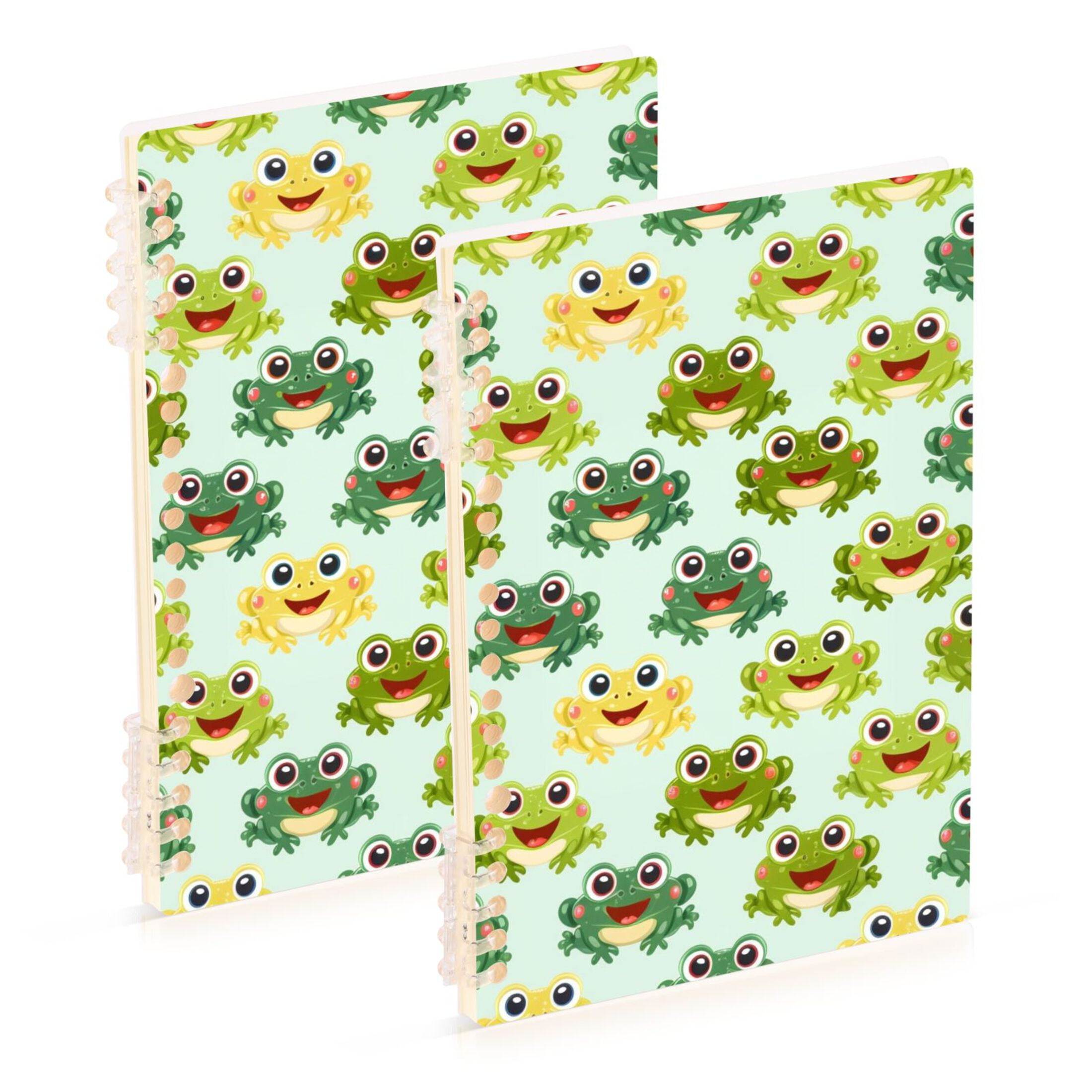 2 Pcs Spiral Notebooks 60 Sheets 120 Pages A5 Journal Notepad 8.3x5.7 Inch Thick Adjustable ...