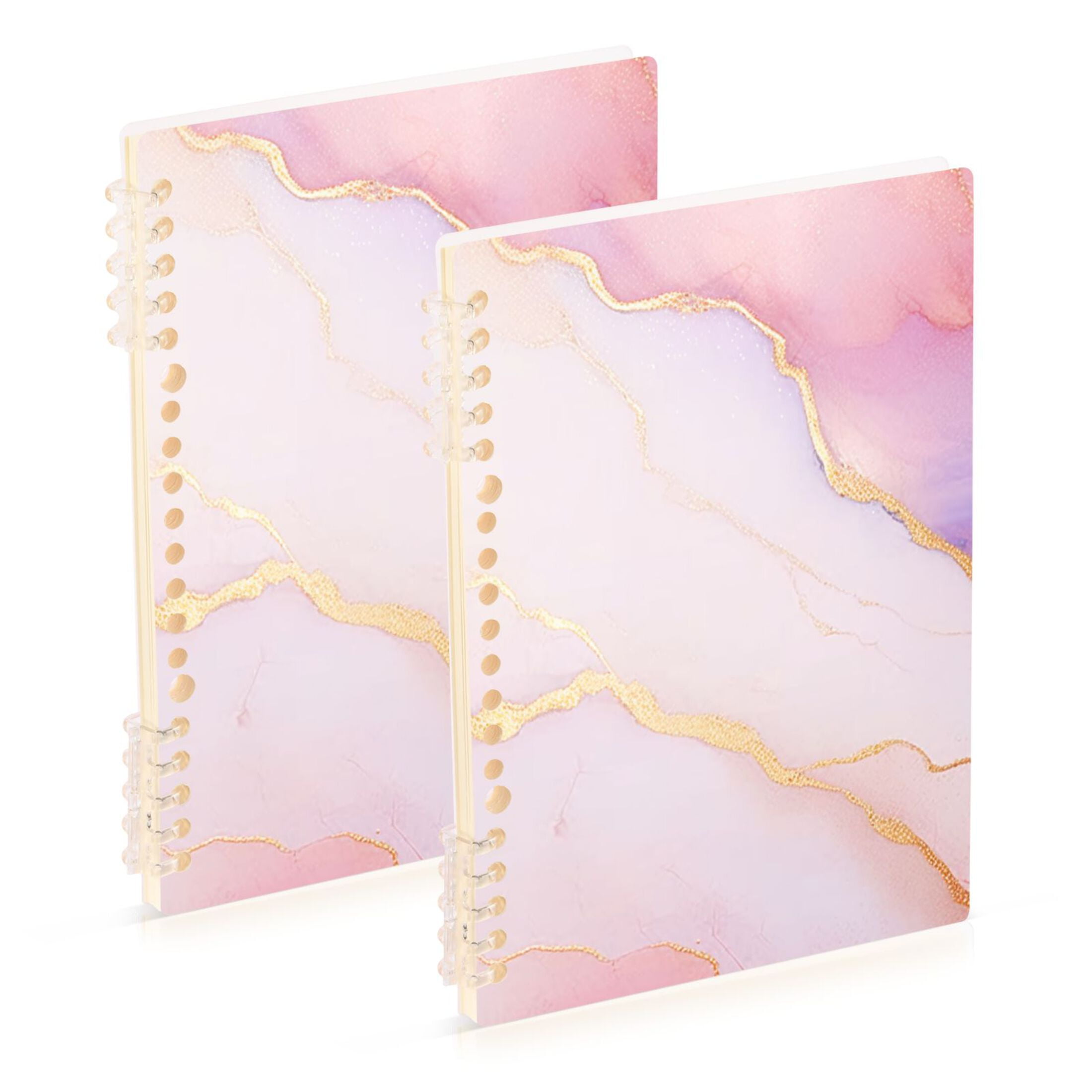 2 Pcs Spiral Notebooks 60 Sheets 120 Pages A5 Journal Notepad 8.3x5.7 ...