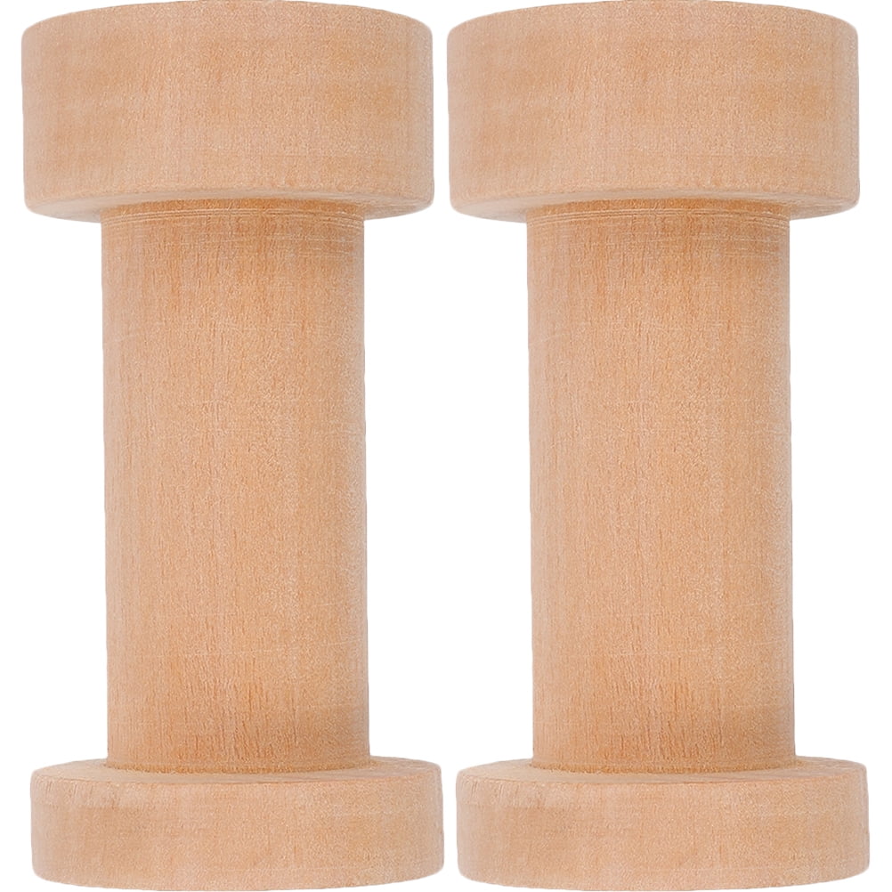 2 Pcs Spool Holder Sewing Thread Rack Wooden Wire Winding Spools ...