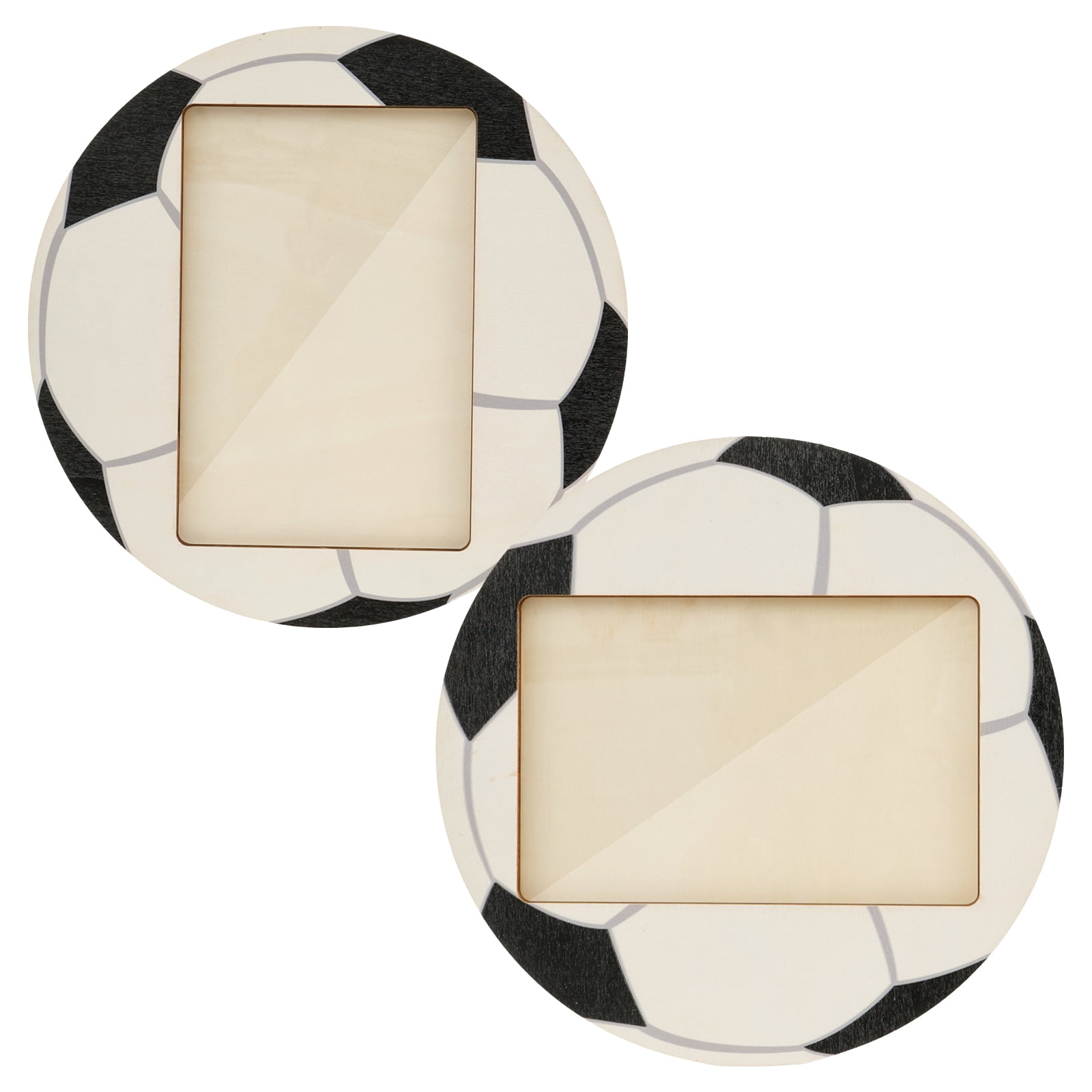 2 Pcs Sport Picture Frame Baseball/Soccer Wood Photo Frame Sport Themed ...