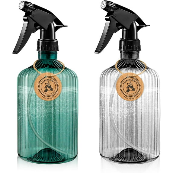 2 Pcs Spray Bottles, 18 oz Empty Water Spray Bottles, Plastic Reusable ...